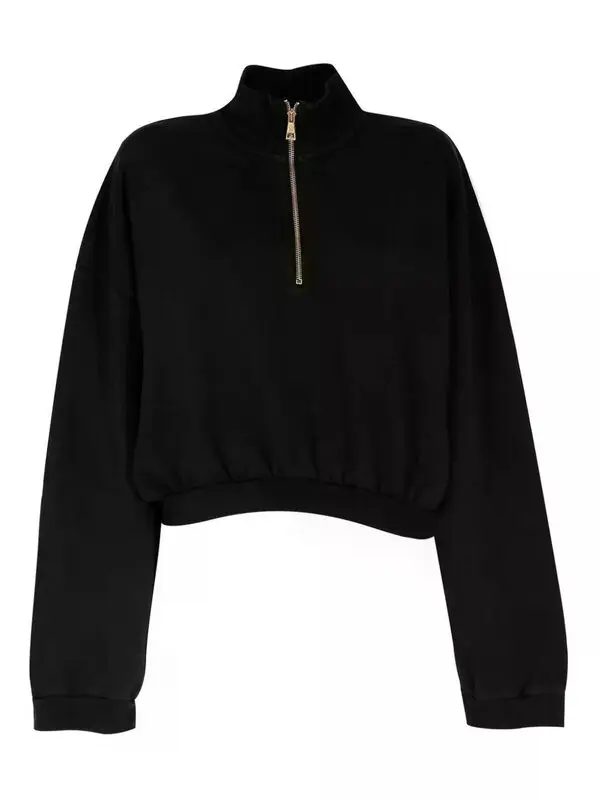 HAIKURE High-neck Zip-up Sweatshirt - Black