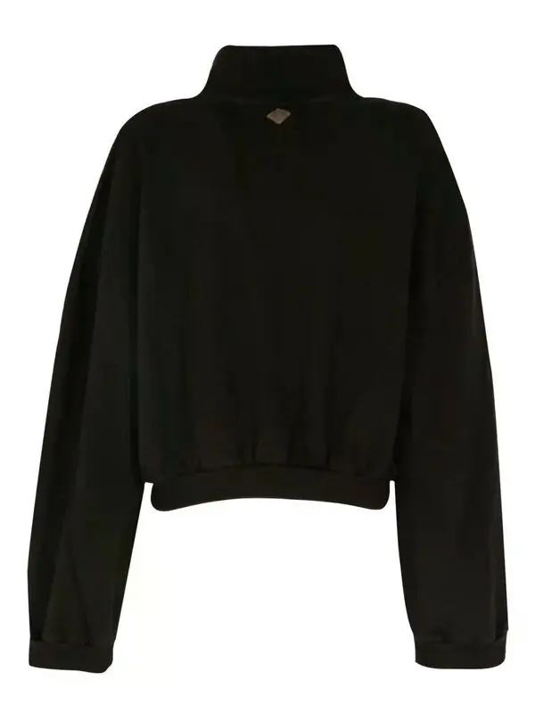 HAIKURE High-neck Zip-up Sweatshirt - Black