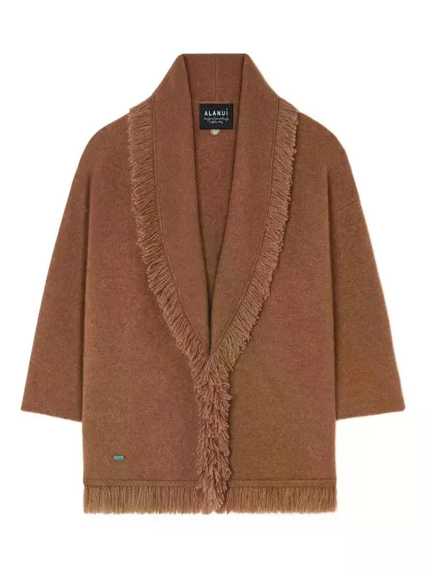 Alanui Fringed Belted Cardigan - Brown