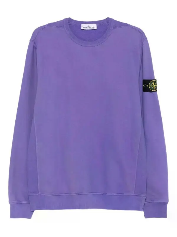 Stone Island Logo-patch Crew-neck Sweatshirt
