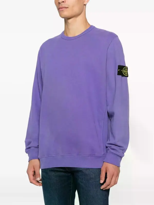 Stone Island Logo-patch Crew-neck Sweatshirt