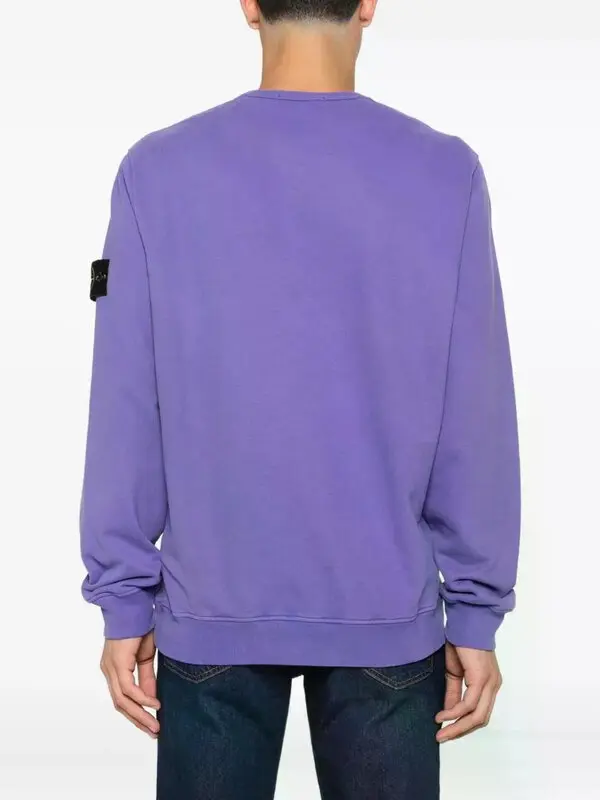 Stone Island Logo-patch Crew-neck Sweatshirt