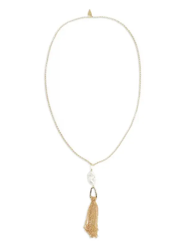 FORTE_FORTE Pearl-tassel Necklace - Brown