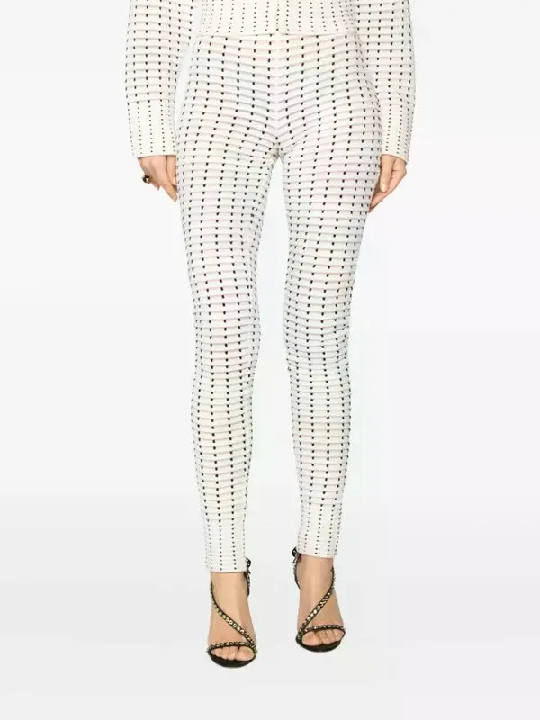 GENNY Grid-pattern Leggings