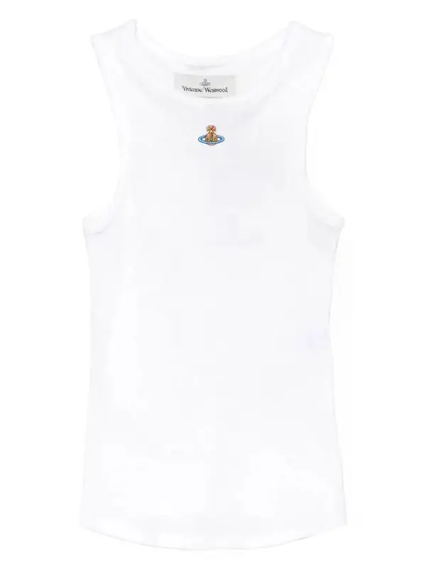 VIVIENNE WESTWOOD Orb-embellished Tank Top - White