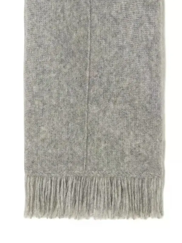 Alanui Fringed-hem Trousers - Grey