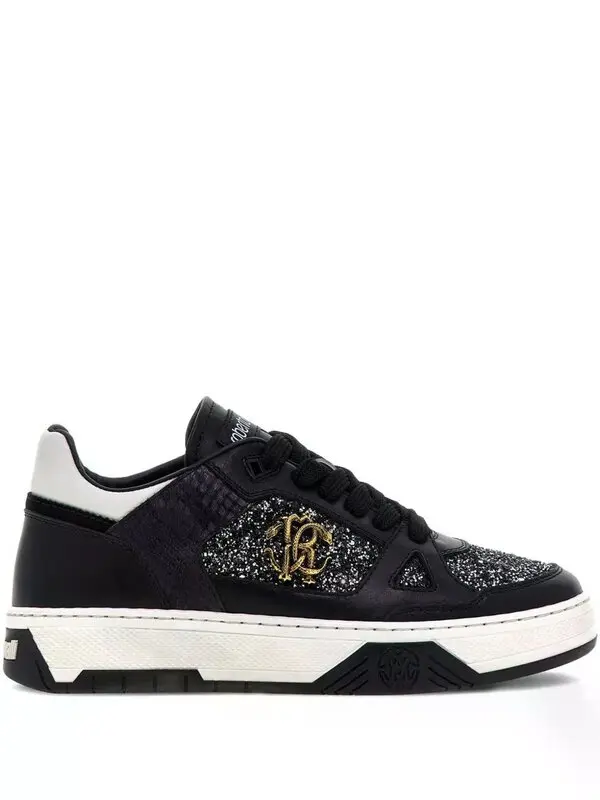 Roberto Cavalli Mirror Snake-plaque Sneakers