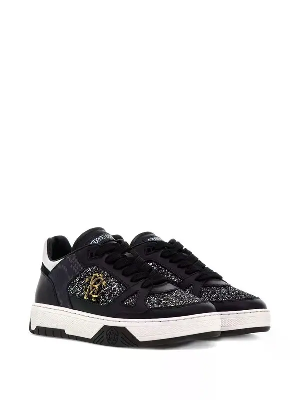Roberto Cavalli Mirror Snake-plaque Sneakers