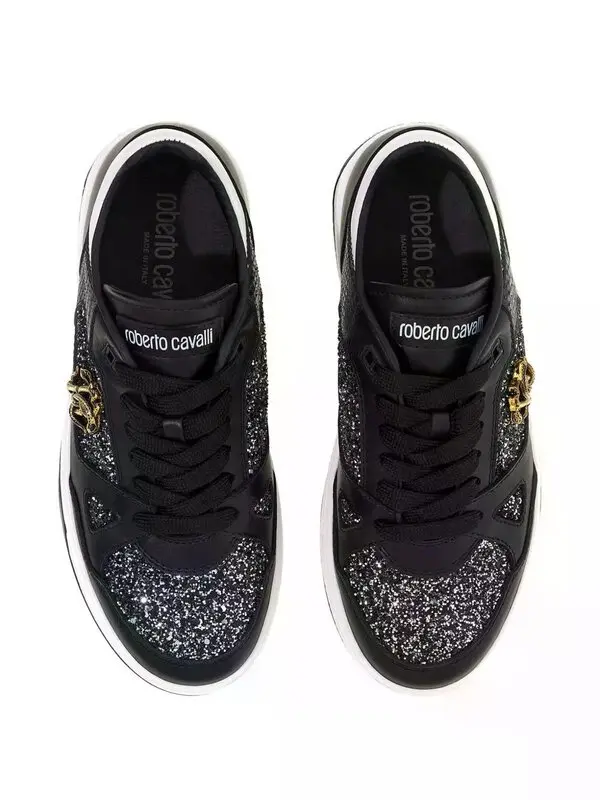 Roberto Cavalli Mirror Snake-plaque Sneakers