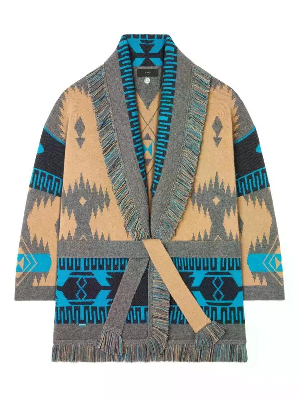 Alanui Icon Jacquard Fringed Cardigan