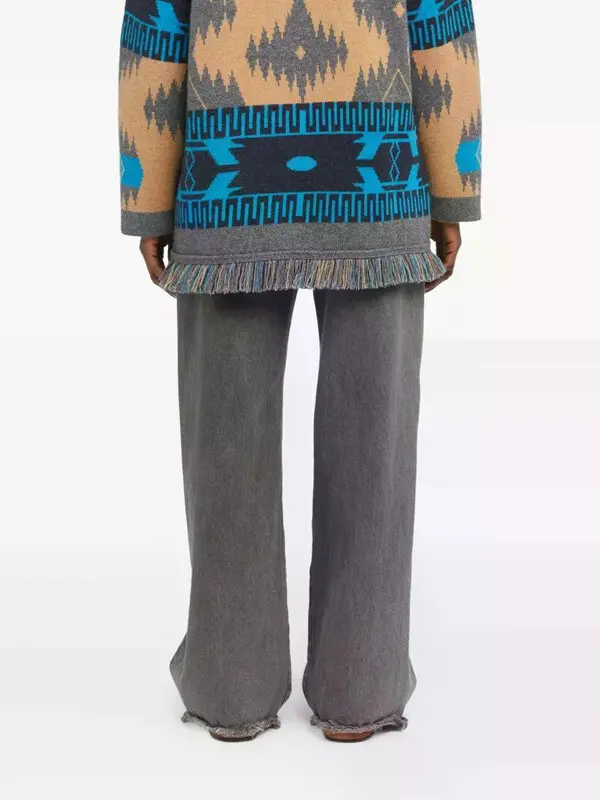 Alanui Icon Jacquard Fringed Cardigan