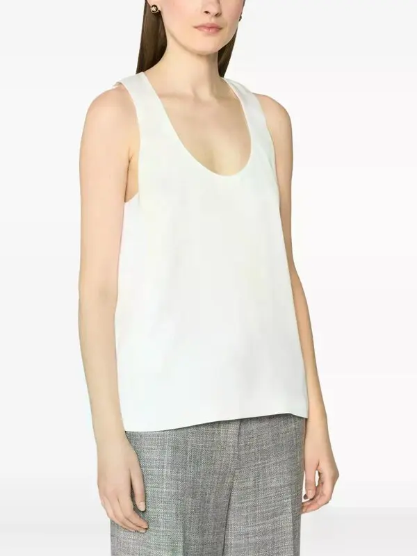 GENNY Scoop-neck Top With Side Slits
