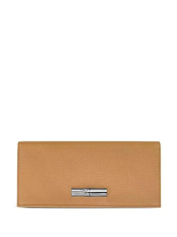 Longchamp Roseau Textured Leather Wallet - Brown
