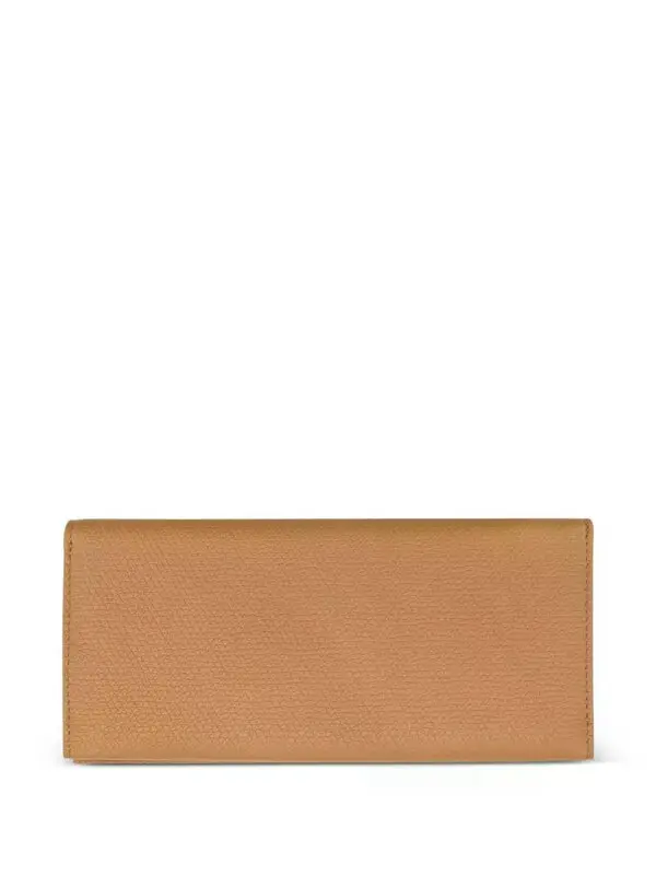Longchamp Roseau Textured Leather Wallet - Brown