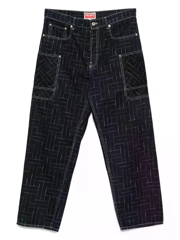 Kenzo Geometric-pattern Jeans