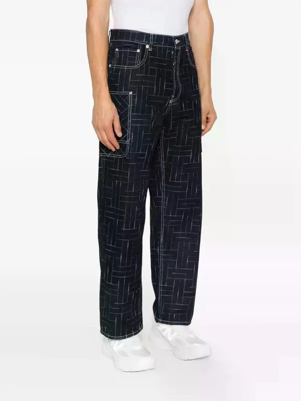 Kenzo Geometric-pattern Jeans