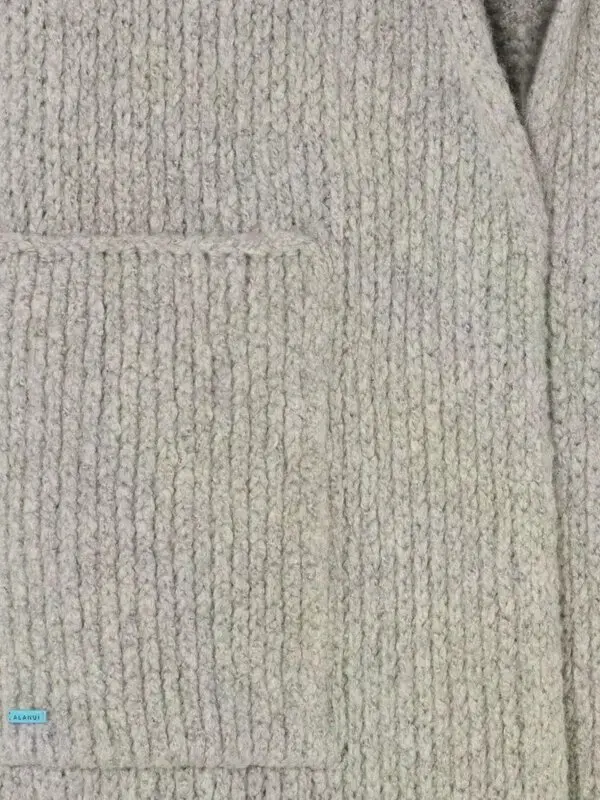 Alanui Ribbed Knit Belted Cardigan-coat - Grey