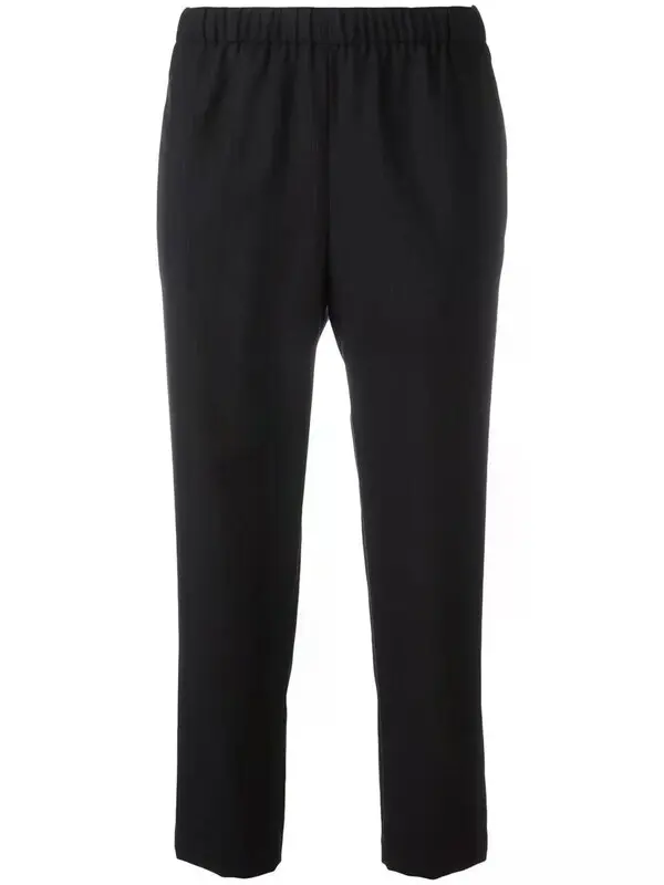 Comme Des Garçons Pinstriped Cropped Trousers