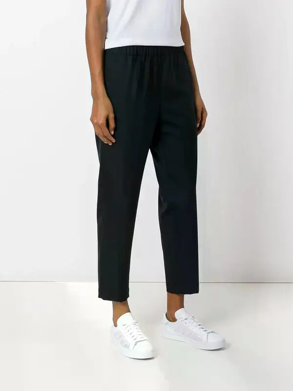 Comme Des Garçons Pinstriped Cropped Trousers