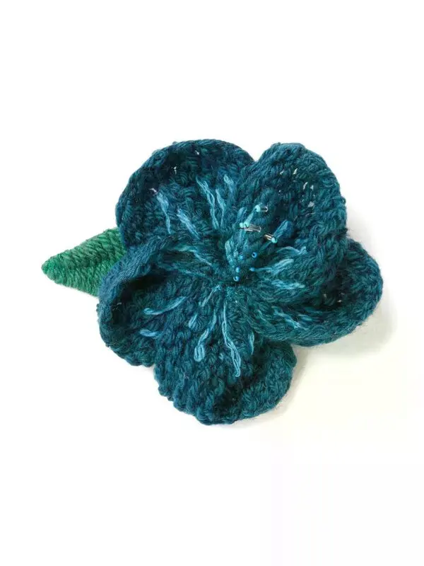 Alanui Hibiscus Brooch - Blue