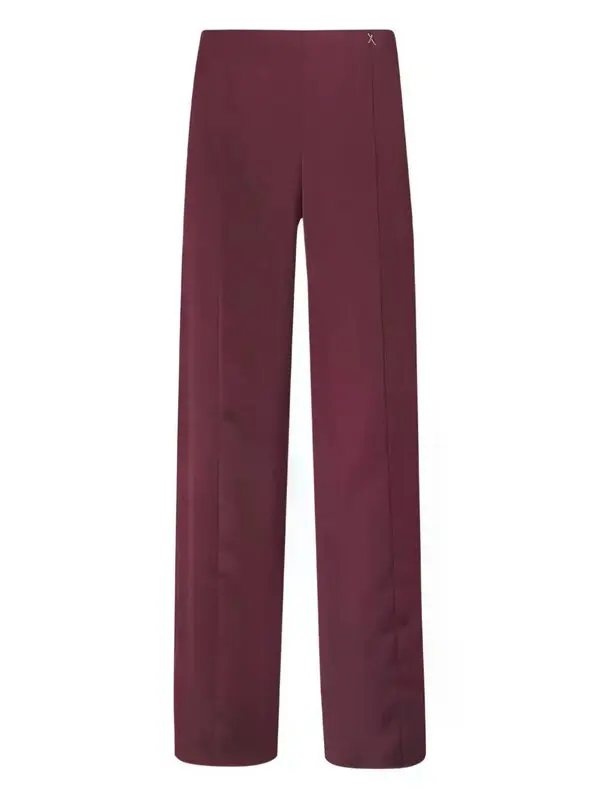 GENNY Satin Straight Trousers - Red