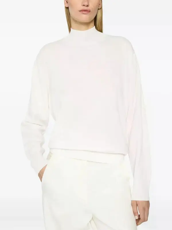 GENNY High-neck Puff-sleeve Sweater