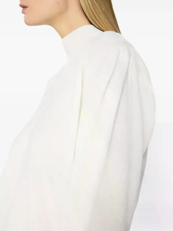 GENNY High-neck Puff-sleeve Sweater