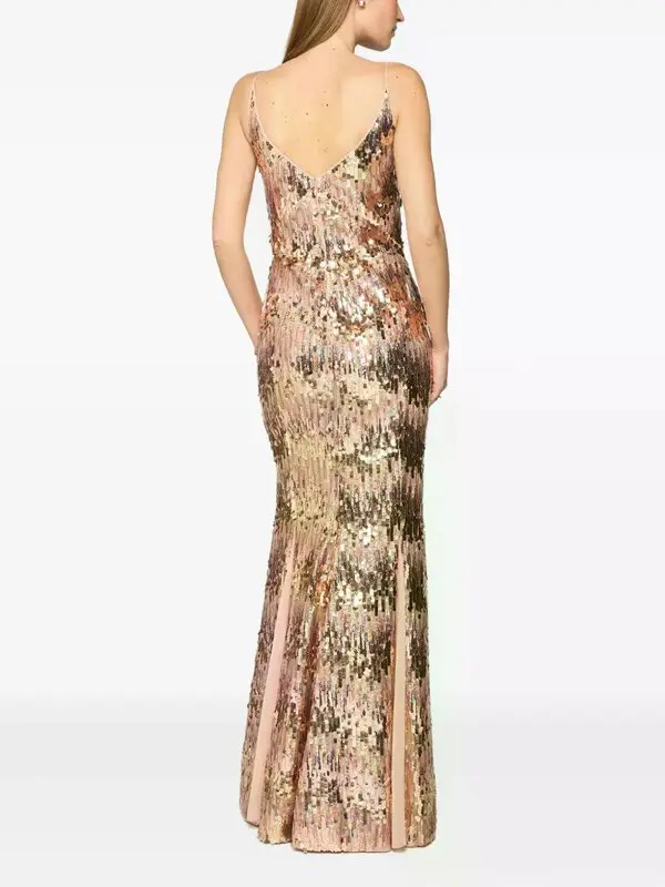 GENNY Sequin-embellished Split Cocktail Dress
