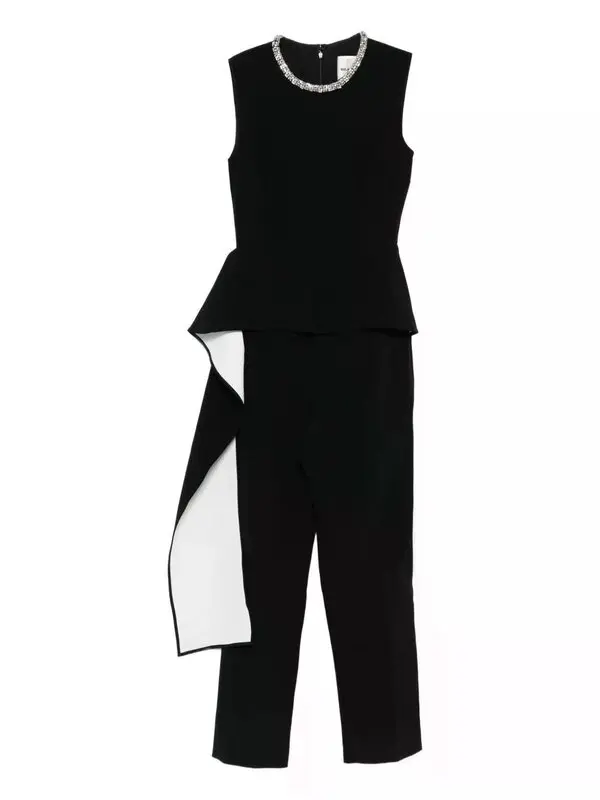 Roland Mouret Embellished Peplum Jumpsuit - Black