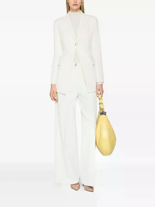 GENNY Wide-leg Trousers With Crystal Detailing