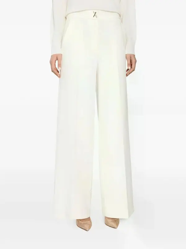 GENNY Wide-leg Trousers With Crystal Detailing