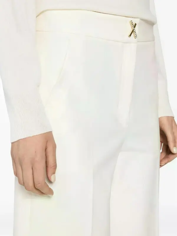 GENNY Wide-leg Trousers With Crystal Detailing