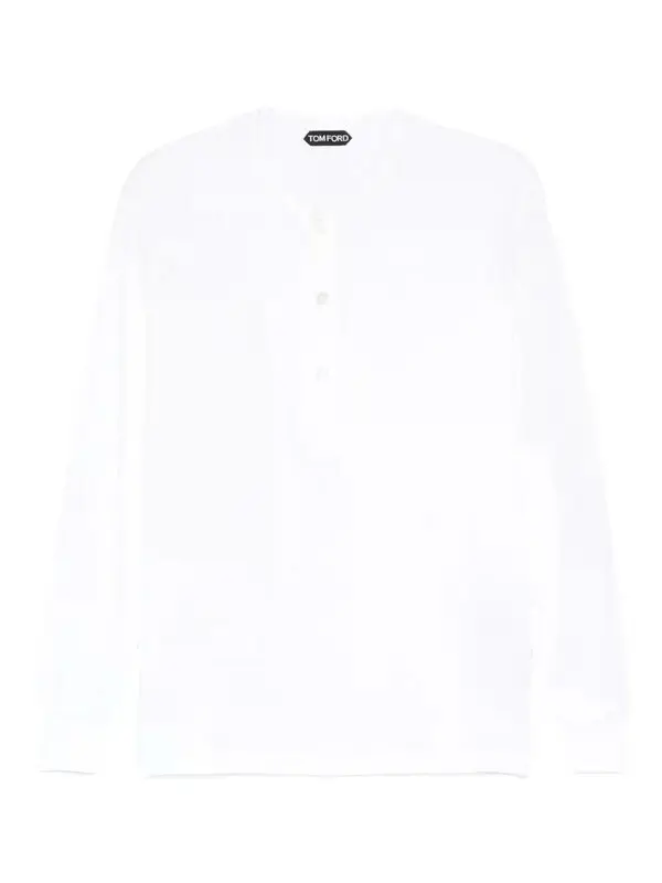 TOM FORD Ribbed Henley T-shirt