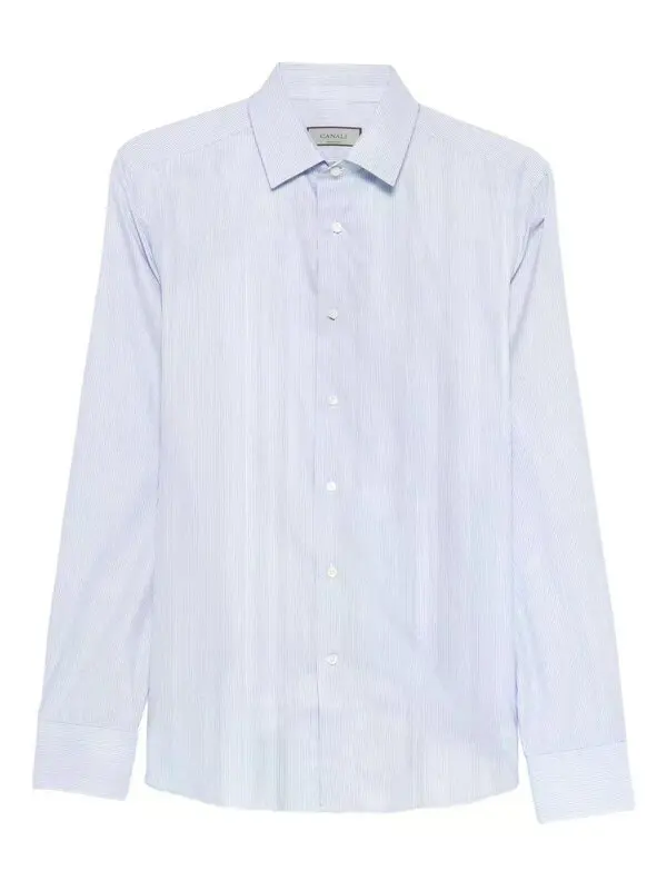 Canali Pinstriped Cotton Shirt