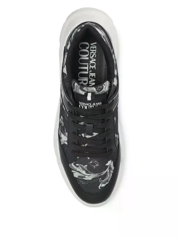 Versace Baroque-print Platform Sneakers