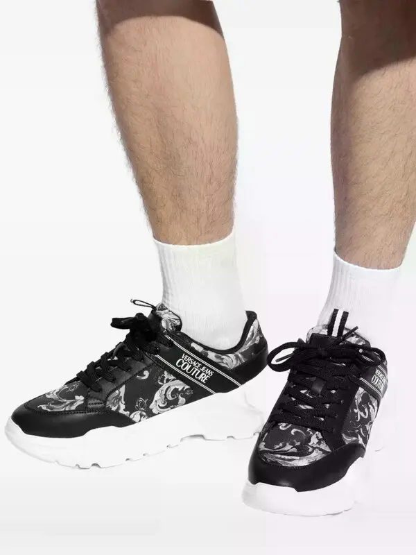 Versace Baroque-print Platform Sneakers