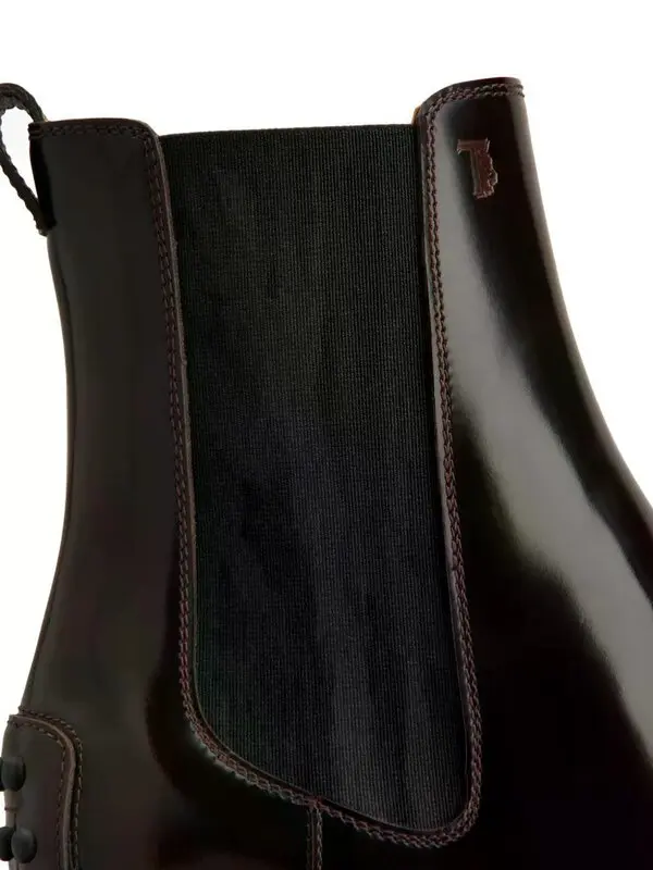 TOD'S Leather Chelsea Boots - Red