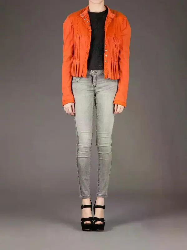 PROJET ALABAMA Pleated Cropped Jacket