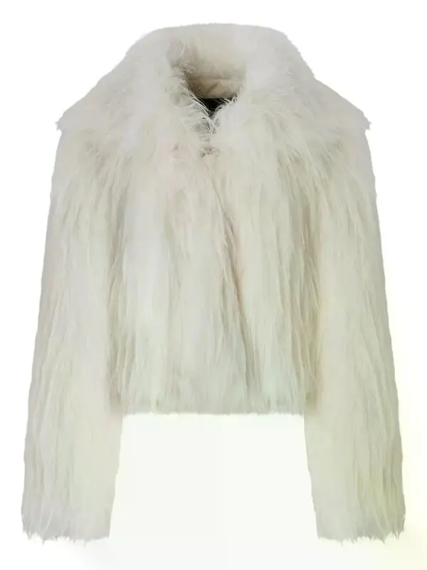 Pinko Cropped Faux Fur Jacket