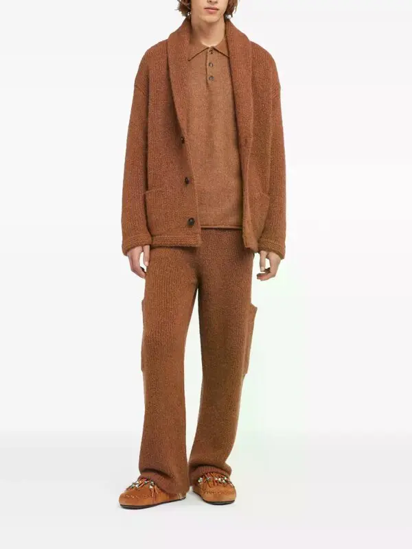 Alanui Shawl-collar Button Cardigan - Brown