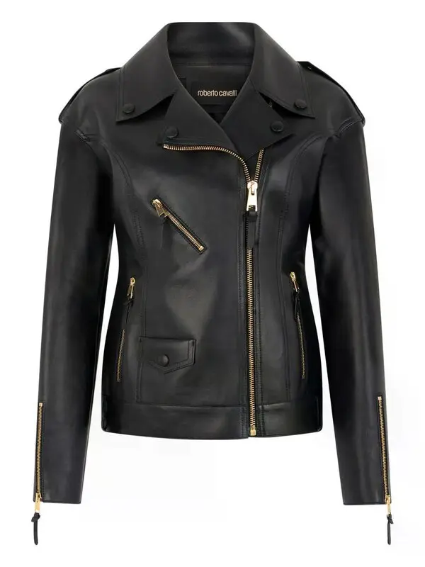 Roberto Cavalli Leather Biker Jacket