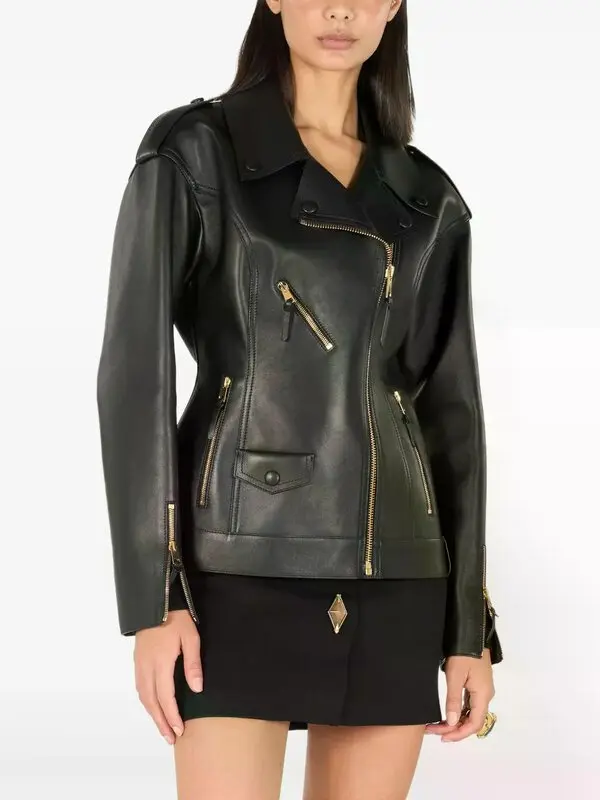 Roberto Cavalli Leather Biker Jacket