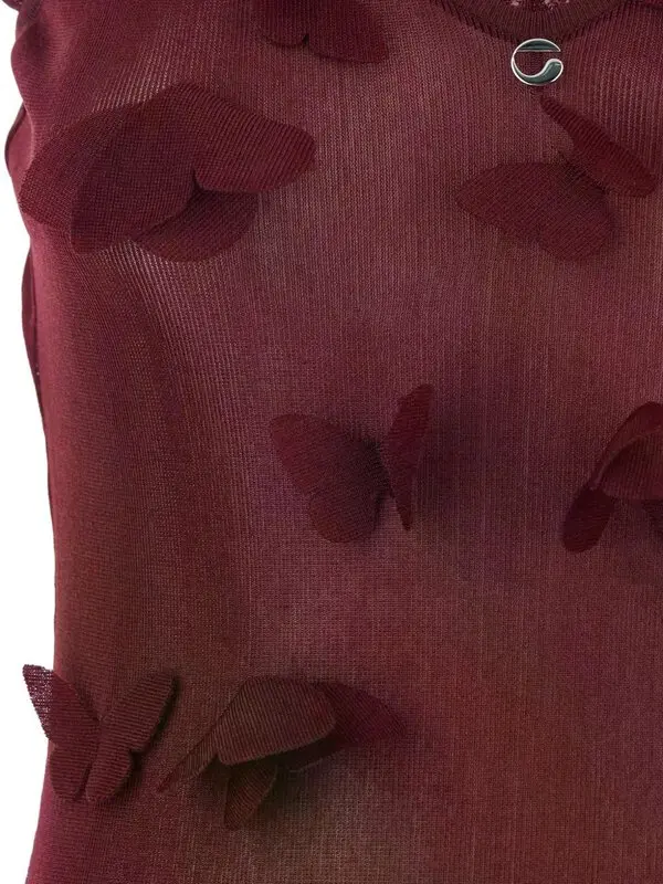 Coperni Butterfly-embellished Slip Dress