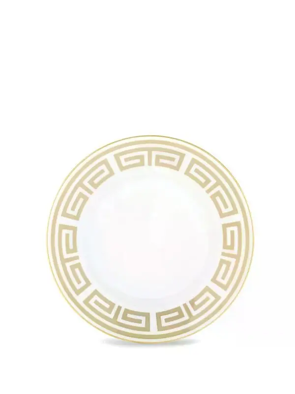 GINORI 1735 Labirinto Greek-key Border Soup Plate - White