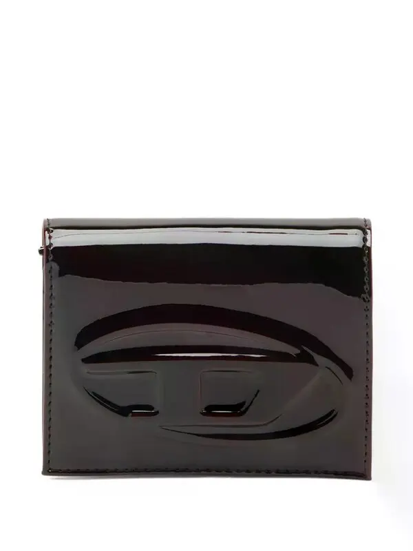 DIESEL Embossed Logo Bi-fold Wallet - Red