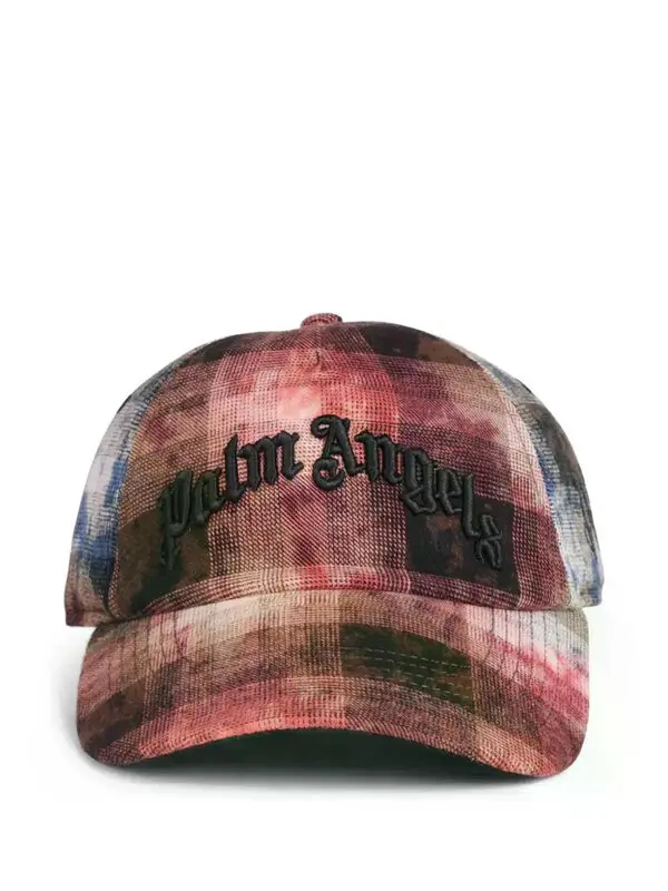 Palm Angels Check-print Baseball Cap - Red