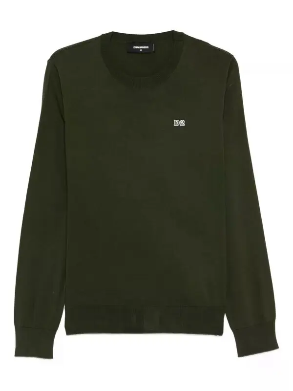 Dsquared2 Cotton Jumper With Logo Appliqu