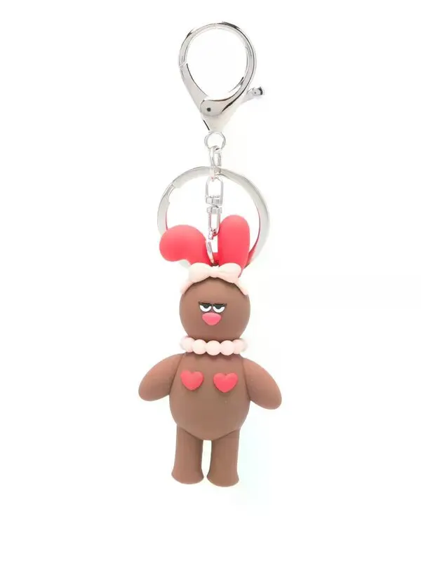 MARGESHERWOOD Charm Bunny Keyring - Brown