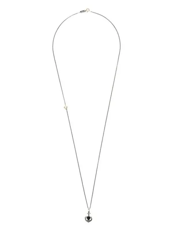 UGO CACCIATORI Heart And Anchor Pendant Necklace - Metallic