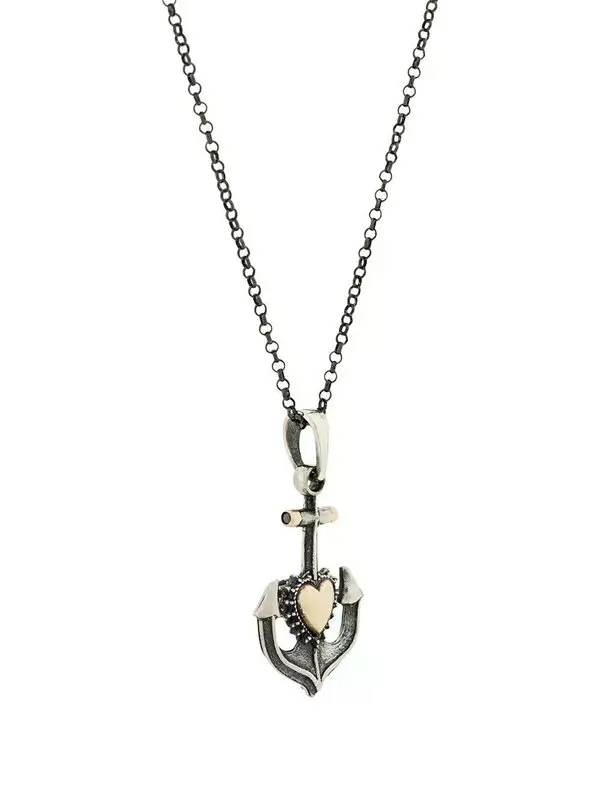 UGO CACCIATORI Heart And Anchor Pendant Necklace